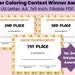 Easter Coloring Contest Kit, Easter Certificates, Voting Cards, Easter ...