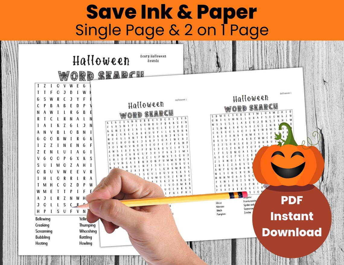 Printable Halloween Word Search Puzzle, Halloween Party Game Ideas ...