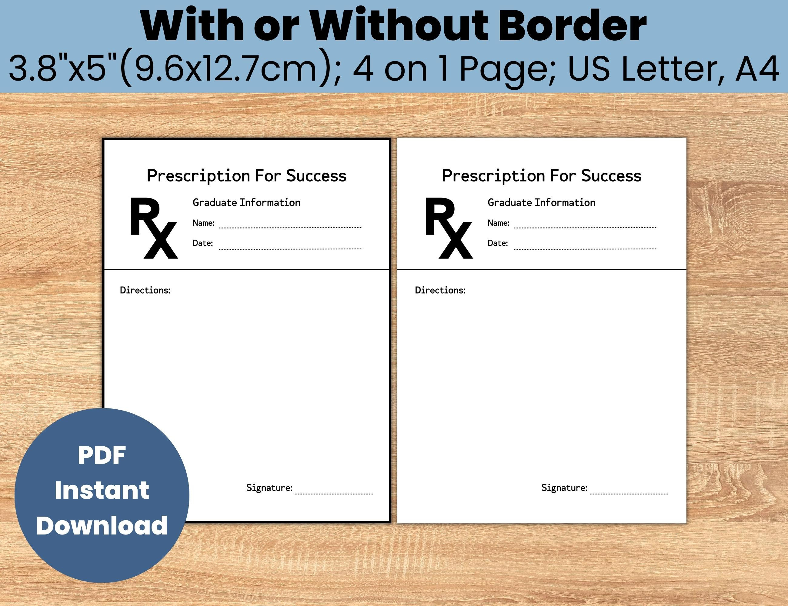 Prescription for Success, Graduation Advice and Wishes Card, Graduation ...