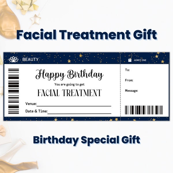 Facial Birthday Card - Etsy