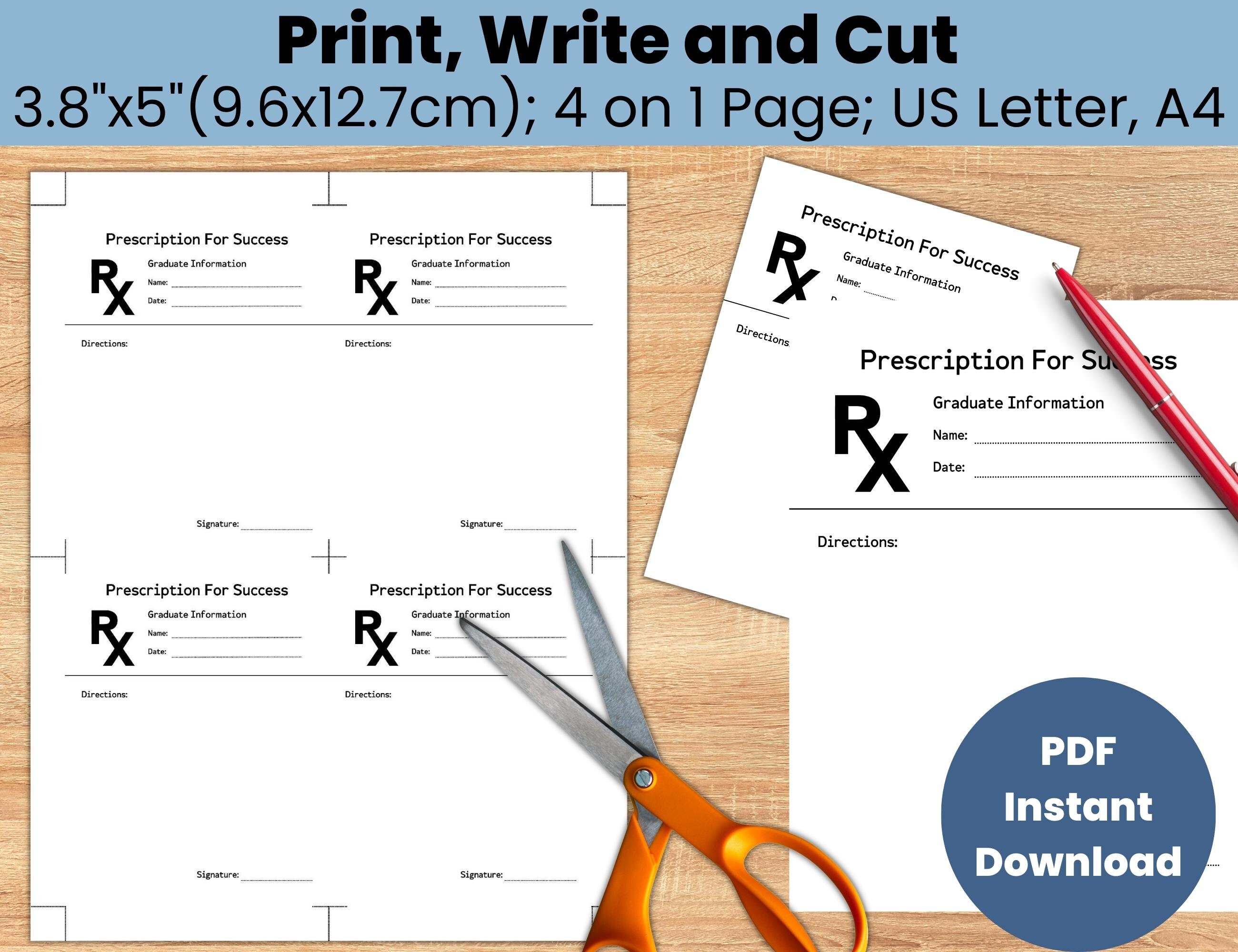 Prescription for Success, Graduation Advice and Wishes Card, Graduation ...