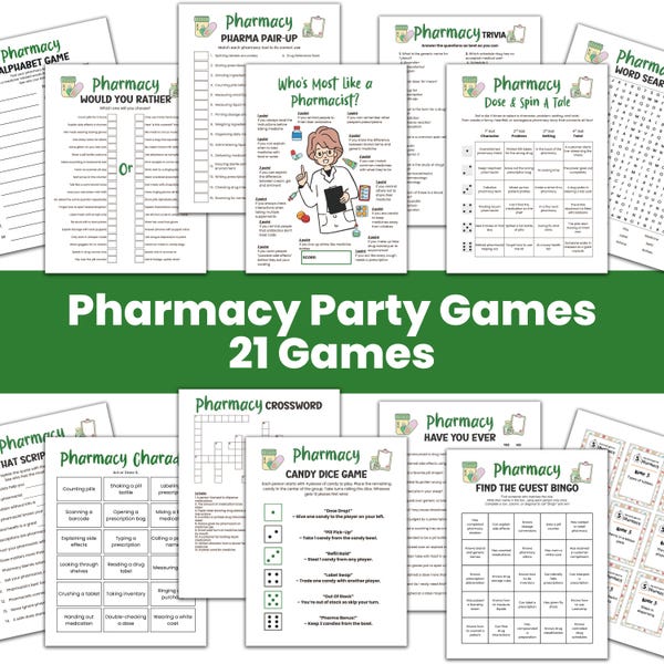 Pharmacy Week Games - Etsy