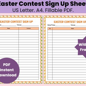 Easter Coloring Contest Kit, Easter Certificates, Voting Cards, Easter ...