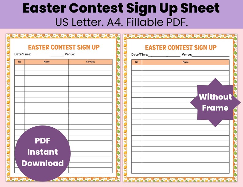Easter Coloring Contest Kit, Easter Certificates, Voting Cards, Easter ...