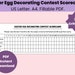 Easter Egg Decorating Contest Scorecard Template Editable, Score Sheet ...