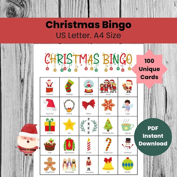 Christmas Bingo Game Printable Christmas BINGO Christmas Printable ...