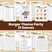 Burger Party Games Bundle, Burger Theme Backyard BBQ Games, Fastfood ...