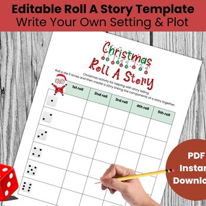 Christmas Story Dice Game for Families, Roll A Story, Fun Christmas ...