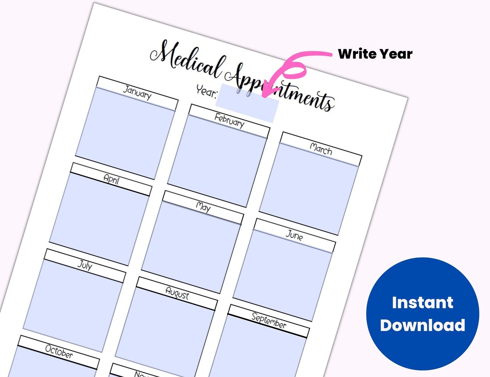 Editable Medical Appointment Tracker, Doctor Appointment Planner ...