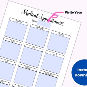 Editable Medical Appointment Tracker, Doctor Appointment Planner ...