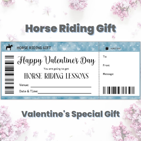 Horse Riding Lesson Certificate - Etsy