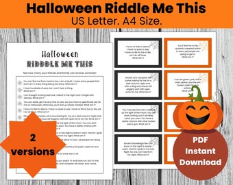 Halloween Riddle Me This - Etsy