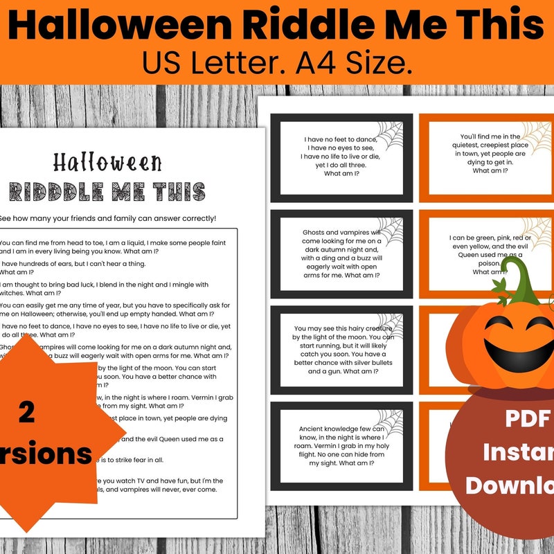 Riddle Me This Halloween - Etsy