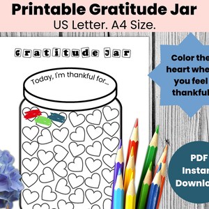 Printable Gratitude Jar for Kids, Gratitude Cards, Gratitude Jar Label ...