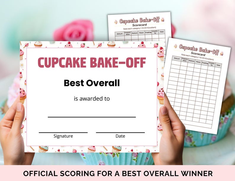 Cupcake Bake off Competition, Holiday Party Hosting Best Baker Baking ...