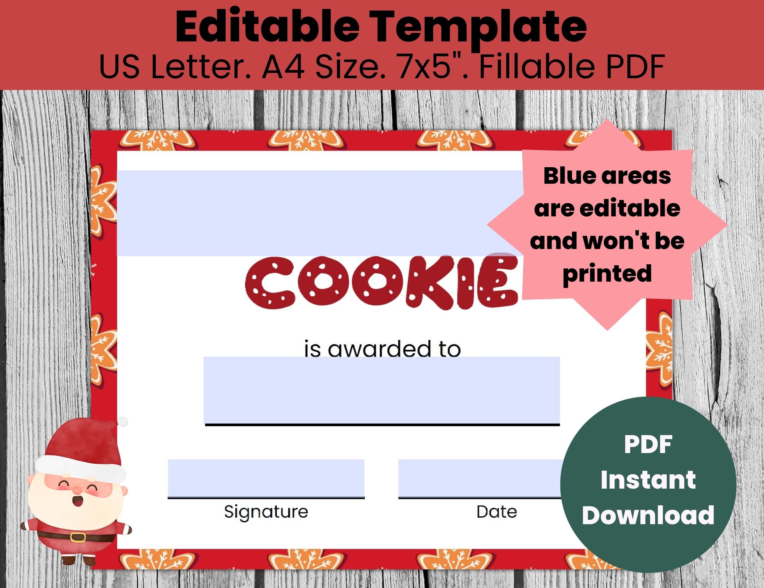 Cookie Contest Award Certificates, Christmas Cookie Decorating Party ...