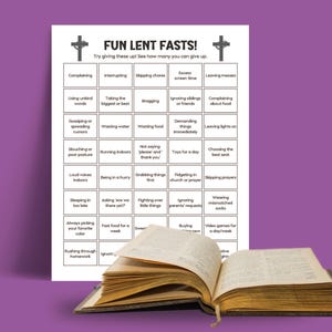 40 Day Lent Fasting Ideas for Kids, Lent Fast, Fasting Tracker, Lent ...