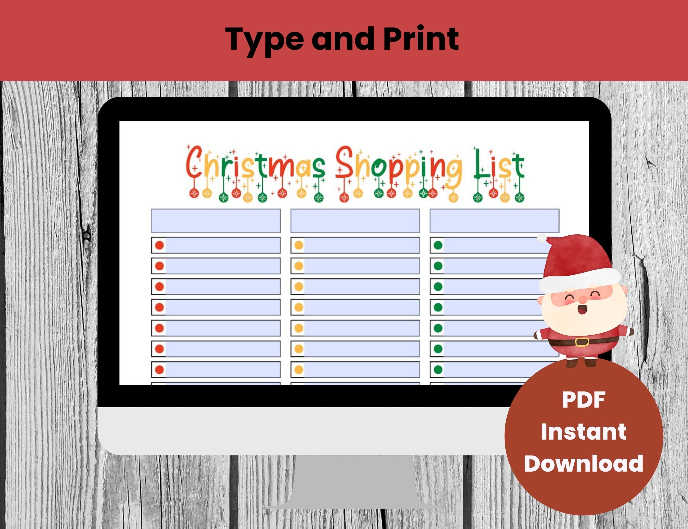 Christmas Gift List Printable Tracker, Holiday Gift List, Christmas ...