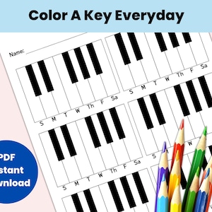 Piano Practice Chart, Music Practice Log, Music Practice Tracker, Habit ...