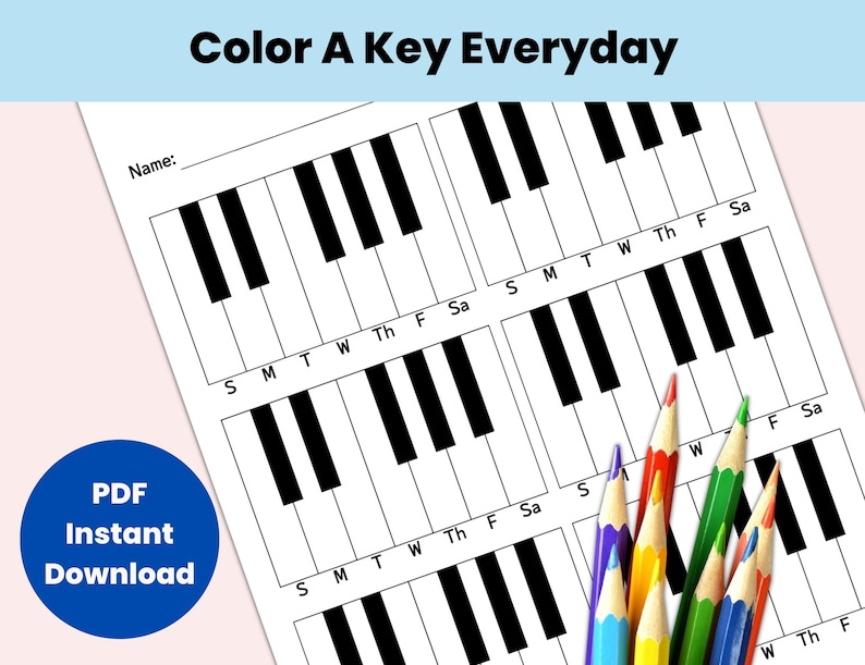 Piano Practice Chart, Music Practice Log, Music Practice Tracker, Habit ...