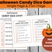Fun Halloween Dice Game Bundle, Printable Halloween Party Game, Candy ...