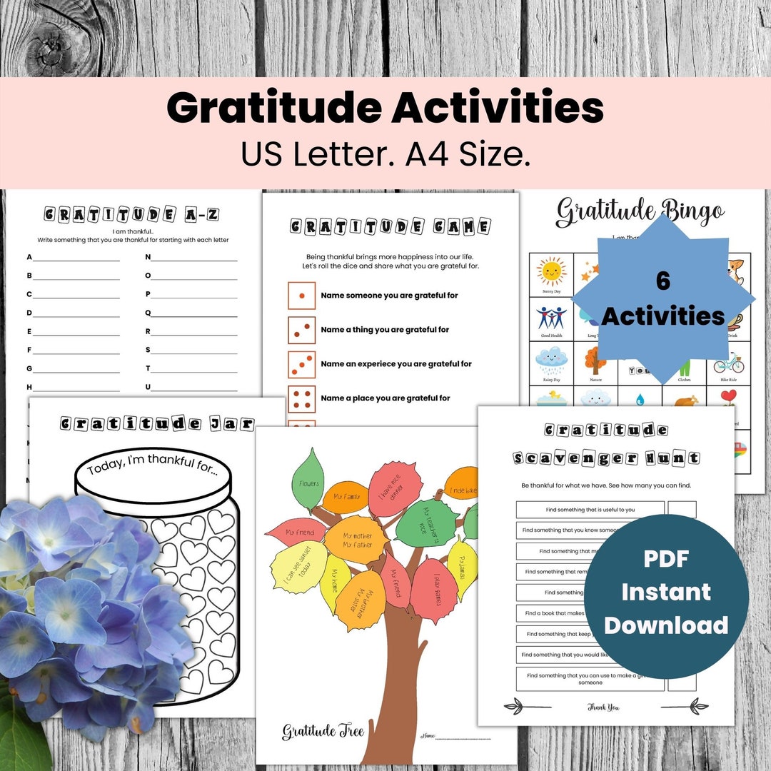 Thankful Activities, Gratitude Bingo, Gratitude Tree, Gratitude Jar ...