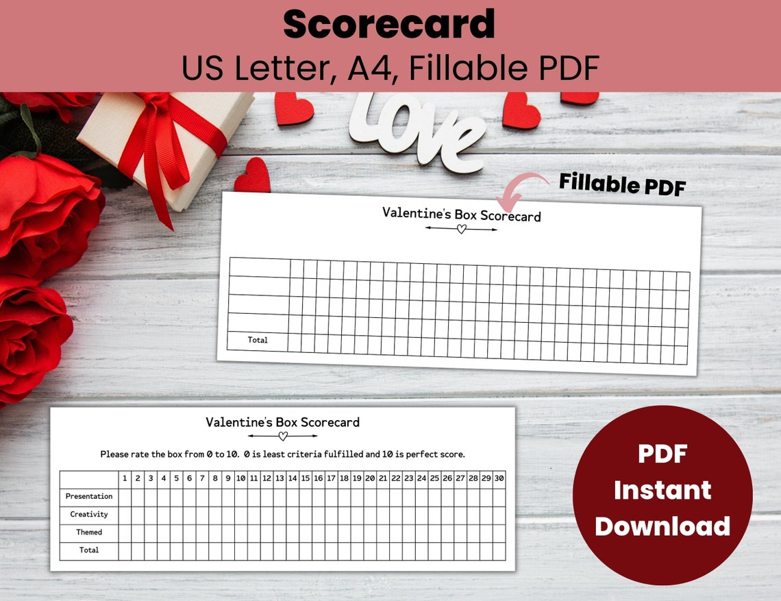 Black and White Valentines Box Contest Kit for Class and Valentines ...