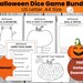 Fun Halloween Dice Game Bundle, Printable Halloween Party Game, Candy ...