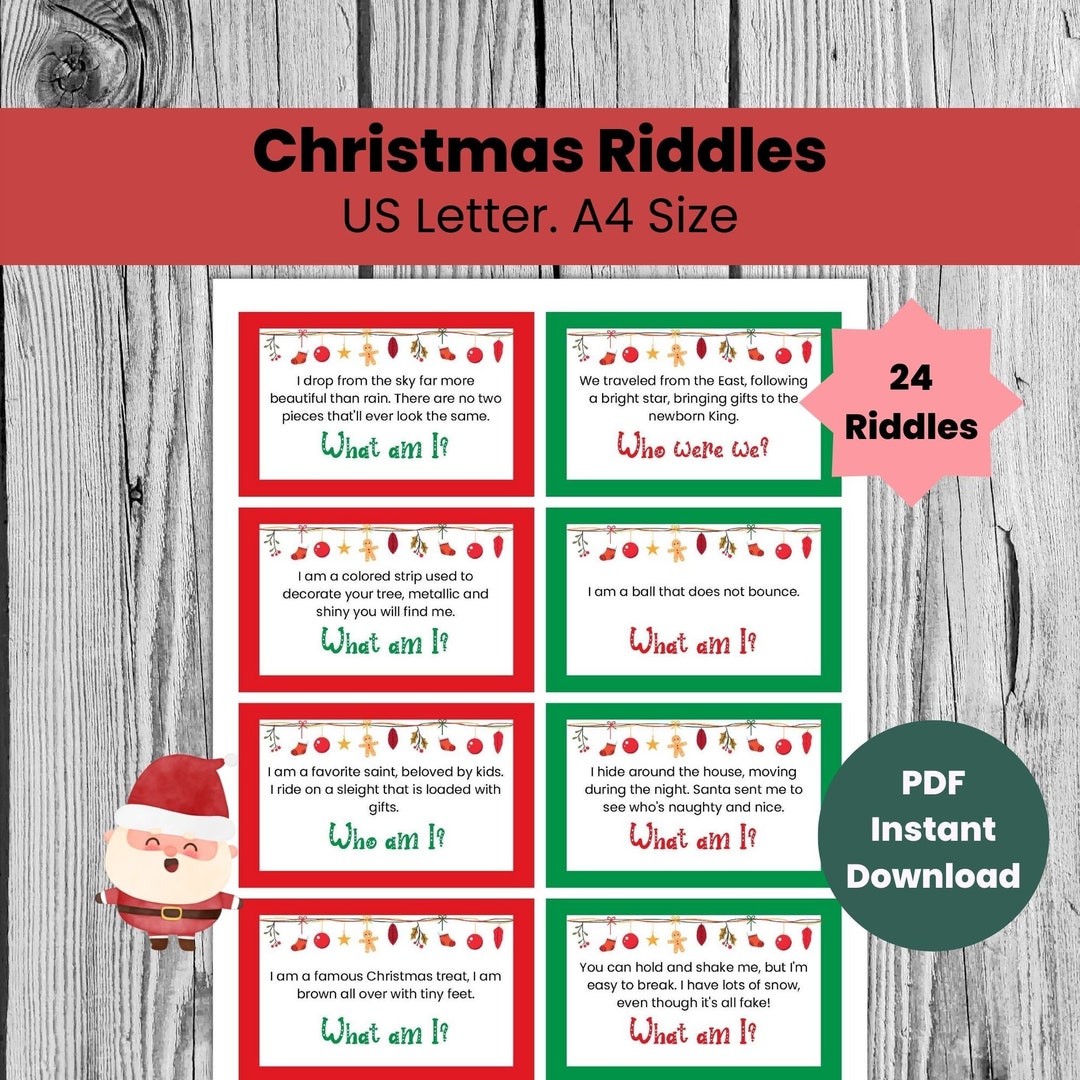 Christmas Riddles, Fun Christmas Games Ideas, Christmas Party Game ...