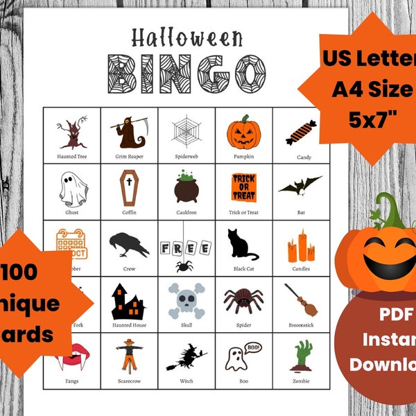 Halloween Bingo - Etsy