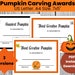 Pumpkin Carving Award Certificates, Pumpkin Contest Ballot Cards ...