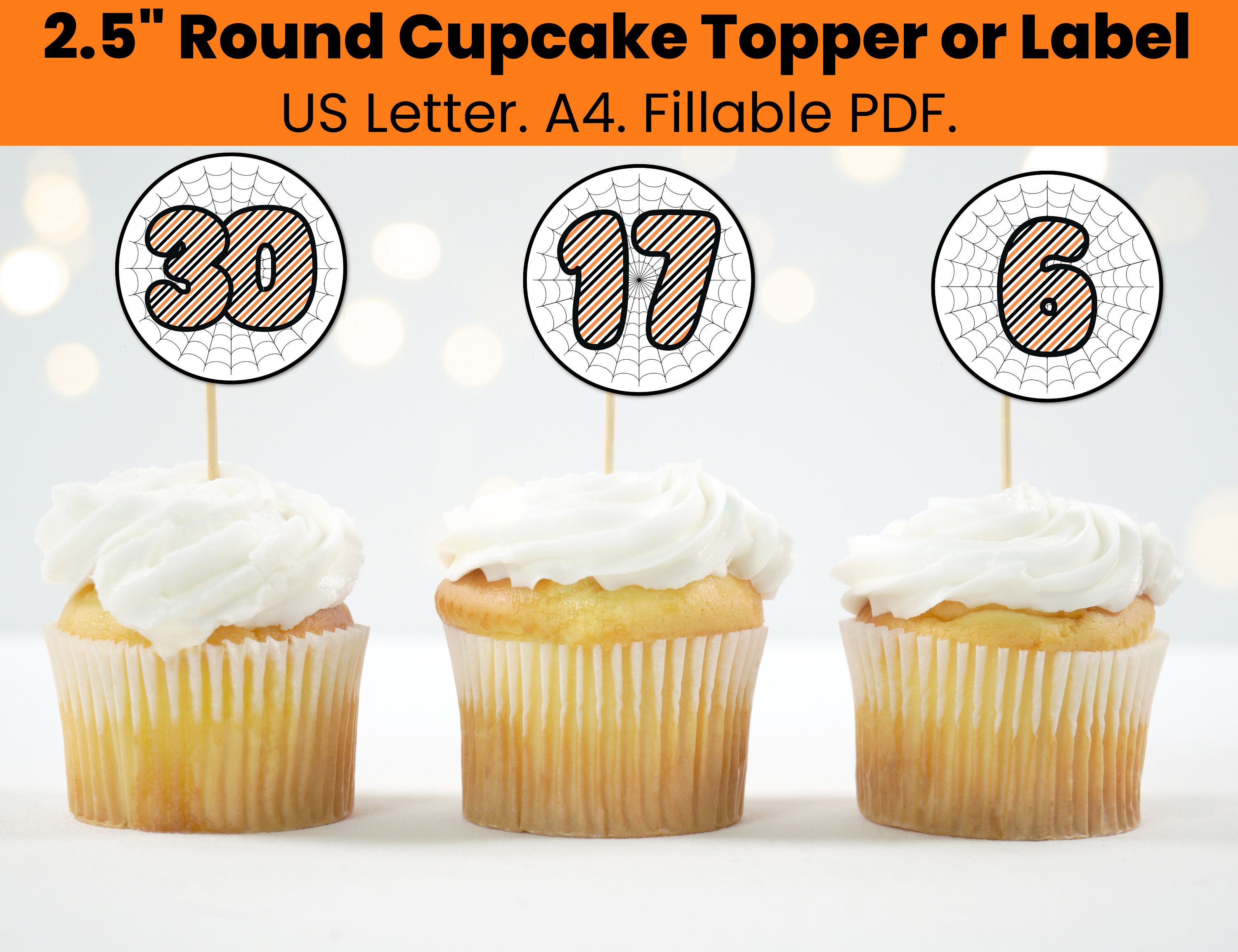Halloween Cake Walk Game, Halloween Cupcake Topper Number - Etsy