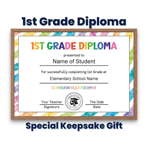 Certificados De Primer Grado SHAPES ETC. 30 Unidades De Certificados