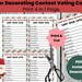 Christmas Door Decorating Contest Ballot Template, Christmas Door ...