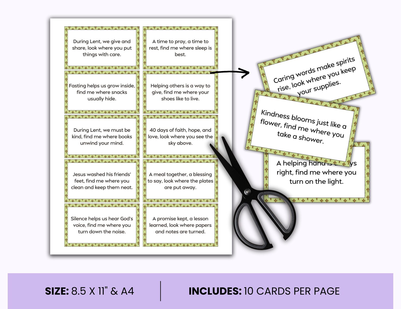 Lent Indoor Scavenger Hunt, Lent Games, Kids Lent Activities, Catholic ...