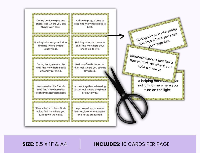Lent Indoor Scavenger Hunt, Lent Games, Kids Lent Activities, Catholic ...