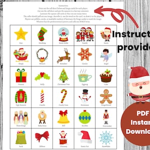 Christmas Bingo Cards Printable, Christmas Party Games Ideas for Group ...