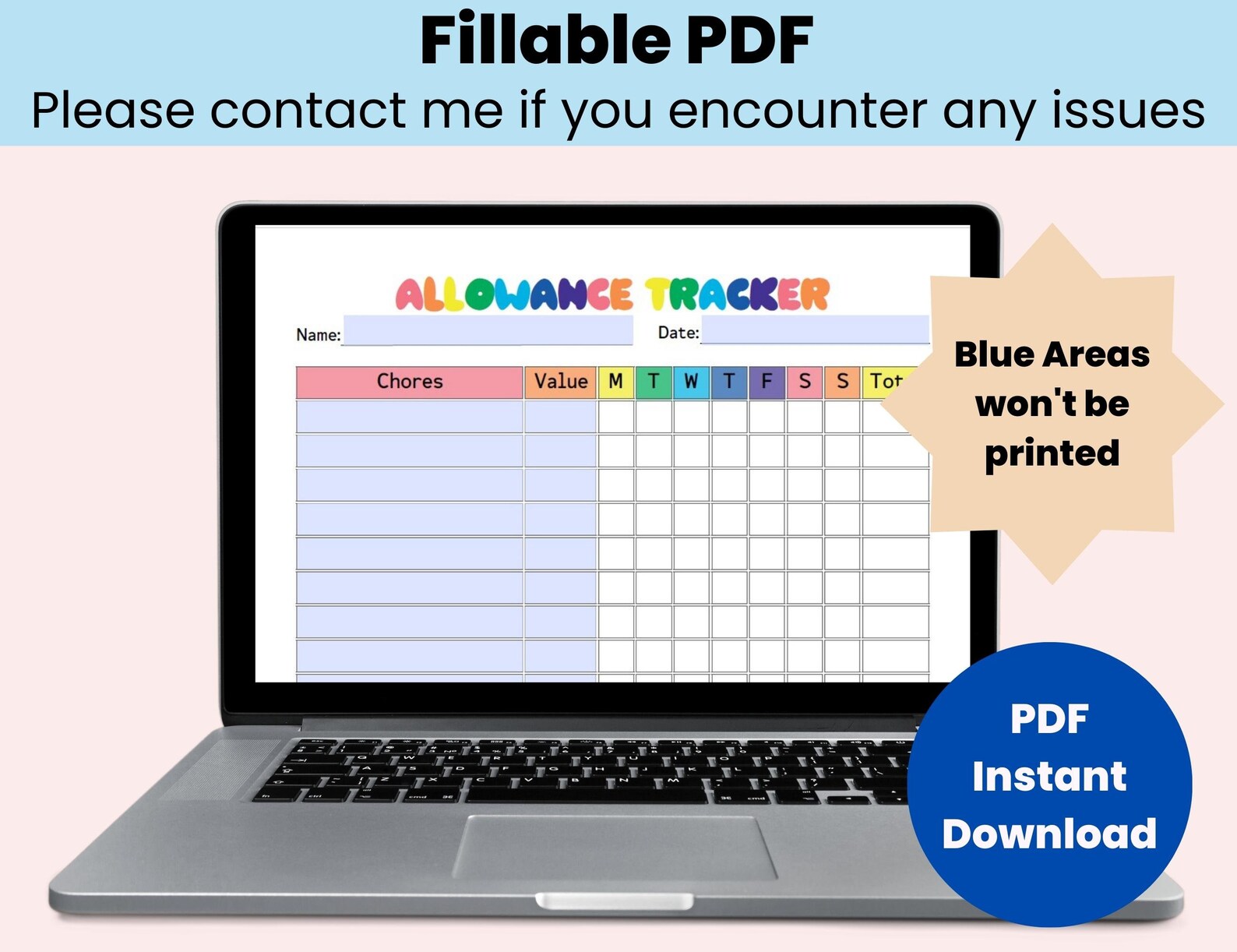 Allowance Tracker for Kids, Allowance Chores Chart, How to Earn Money ...