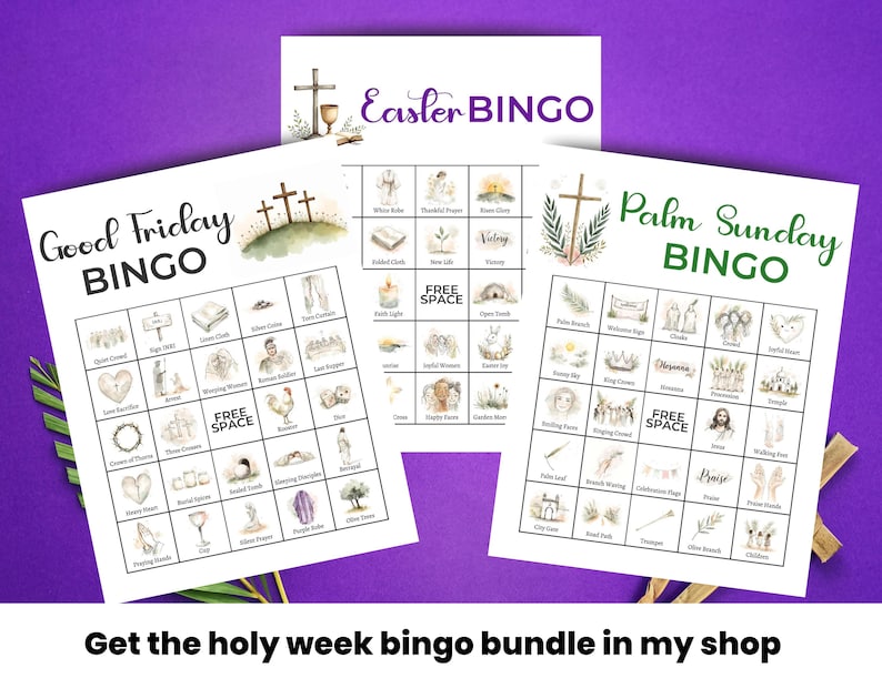 Palm Sunday Bingo Game, Sunday School Holy Week Activity - Etsy