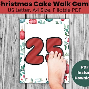 Christmas Cake Walk Game, Cake Walk Floor Numbers, Christmas Cupcake ...