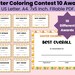 Easter Coloring Contest Kit, Easter Certificates, Voting Cards, Easter ...
