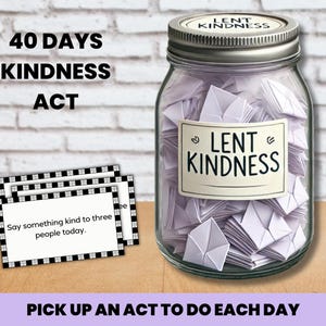 40 Day Random Acts of Kindness for Lent Activities for Kids, Catholic ...
