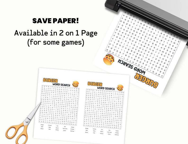 Burger Party Games Bundle, Burger Theme Backyard BBQ Games, Fastfood ...