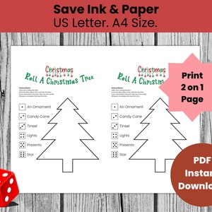 Christmas Dice Game Bundle, Christmas Candy Game, Roll A Snowman, Roll ...
