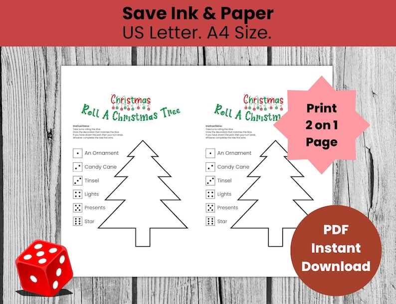 Christmas Dice Game Bundle, Christmas Candy Game, Roll A Snowman, Roll ...