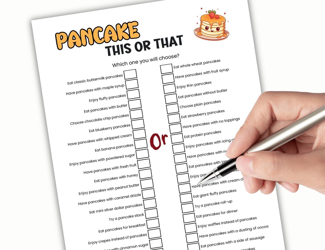 Pancake Party Games Bundle, Pajama and Pancake Party, Slumber Party ...
