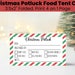 Christmas Potluck Food Tent Card, Potluck Food Allergy Card, Holiday ...