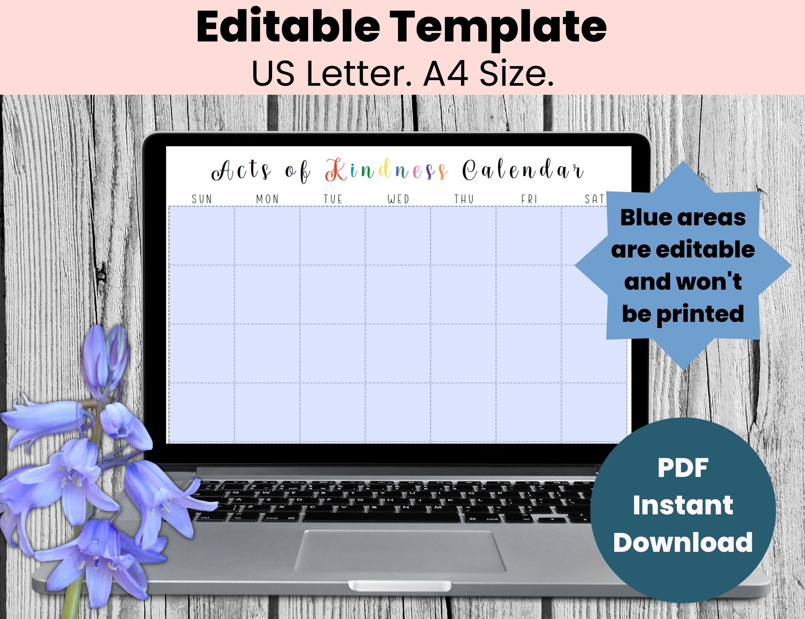 Act of Kindness Calendar for Kids, Christmas Kindness Advent Calendar ...