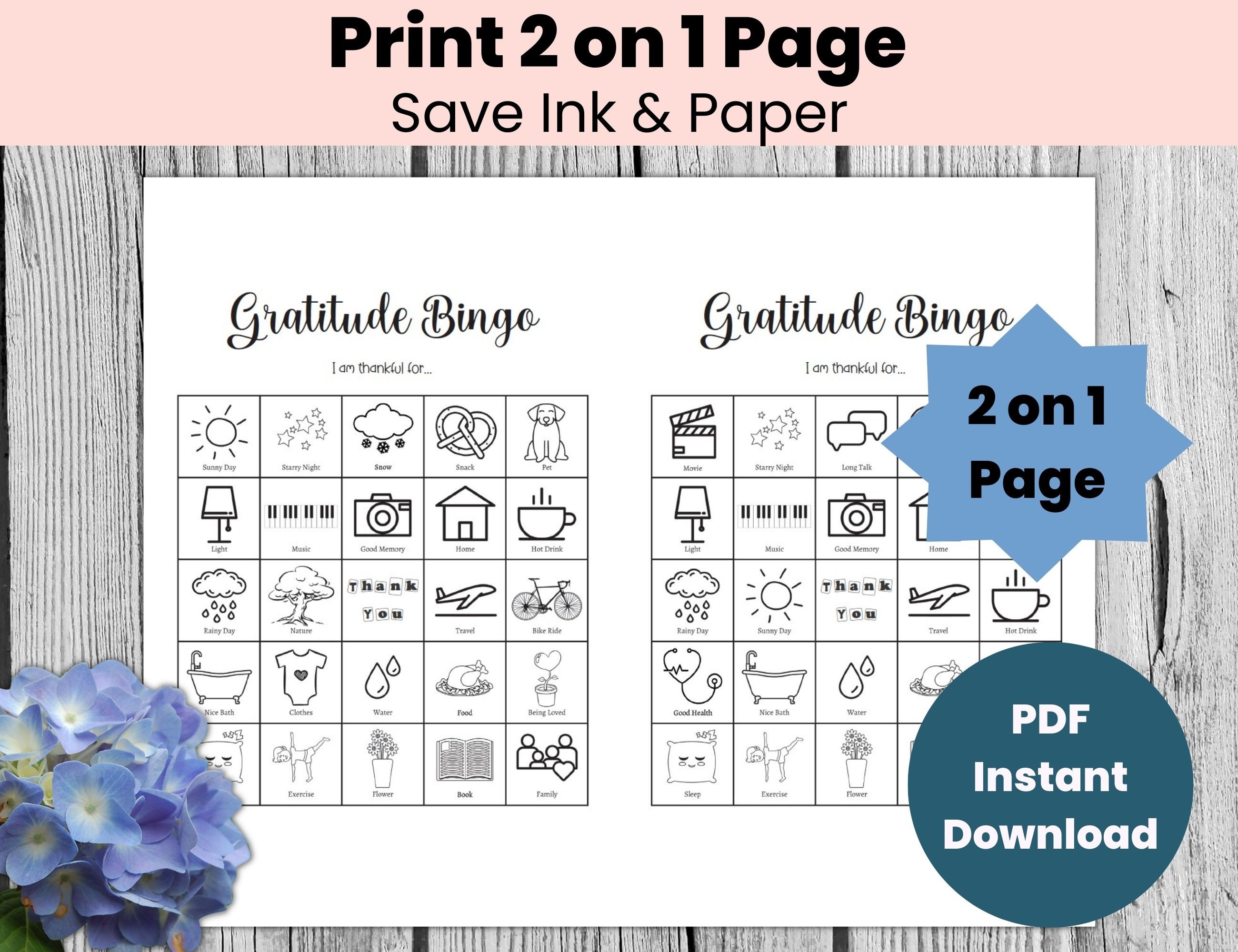 Printable Gratitude Coloring Bingo, Thankful Activities for ...