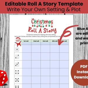 Christmas Story Dice Game for Families, Roll A Story, Fun Christmas ...